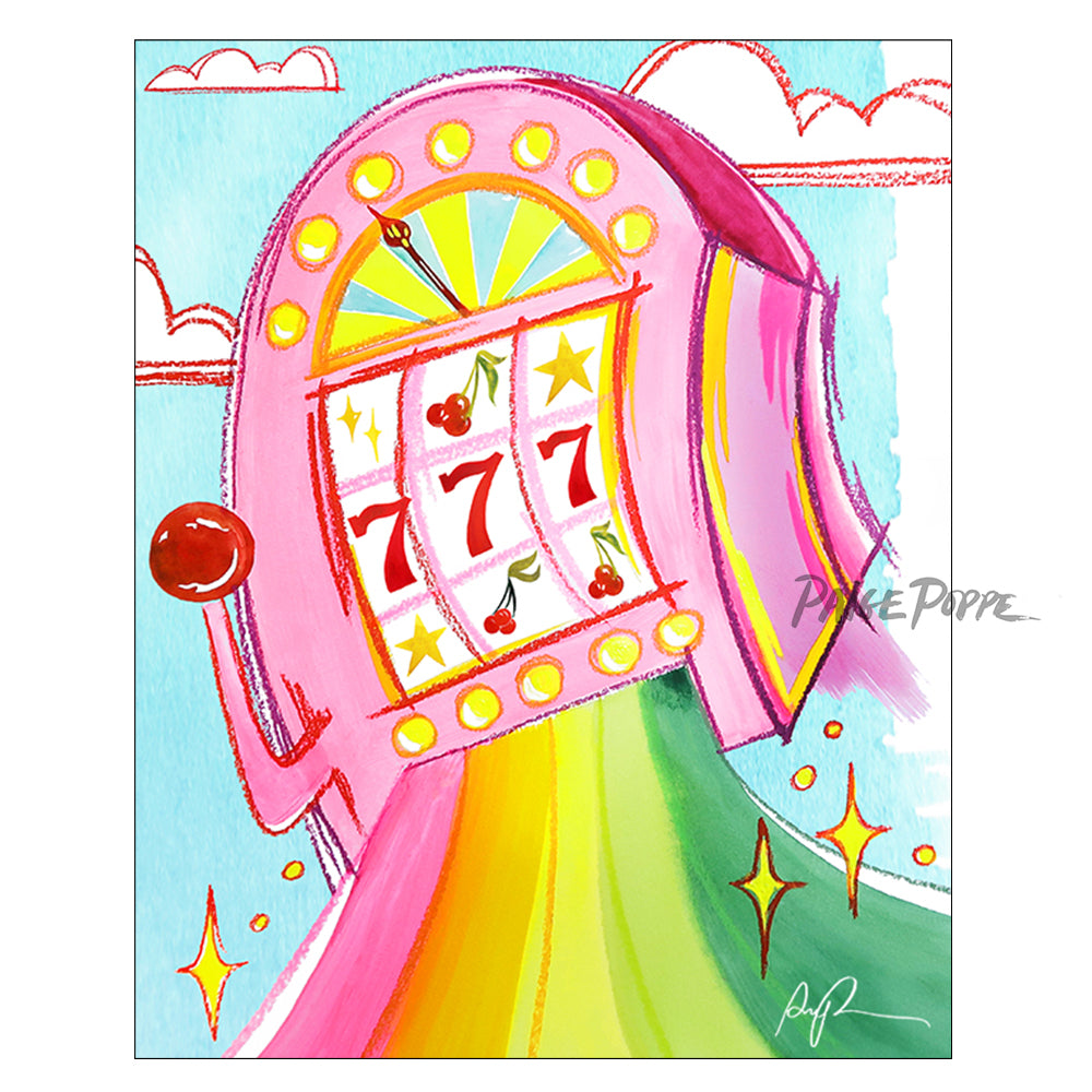 "Technicolor Jackpot" Watercolor Art Print – Paige Poppe Art