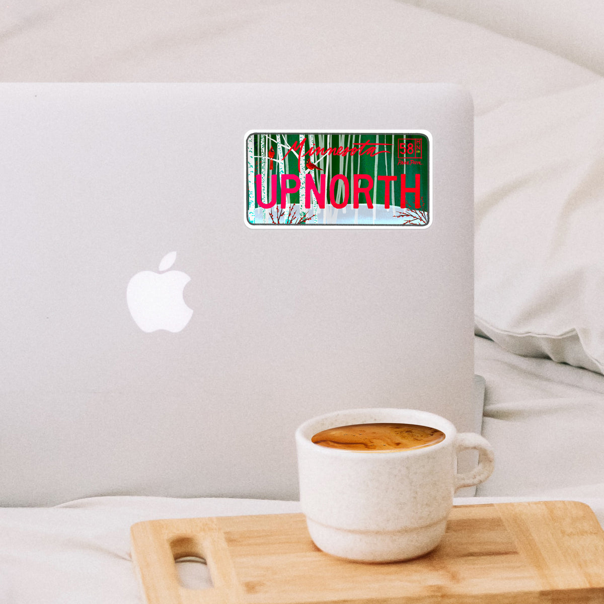 "Up North" Minnesota License Plate Sticker – Paige Poppe Art